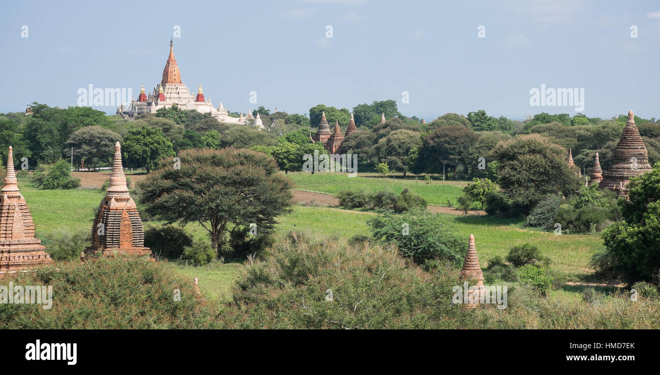 Pagoda in Bagan, Myanmar at day light Stock Photo - Alamy