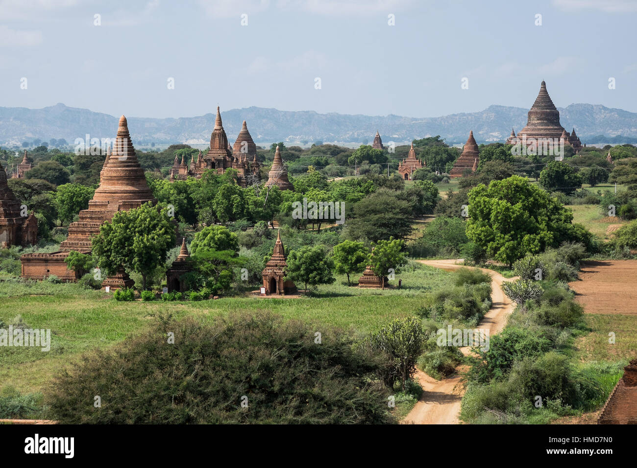 Pagoda in Bagan, Myanmar at day light Stock Photo - Alamy