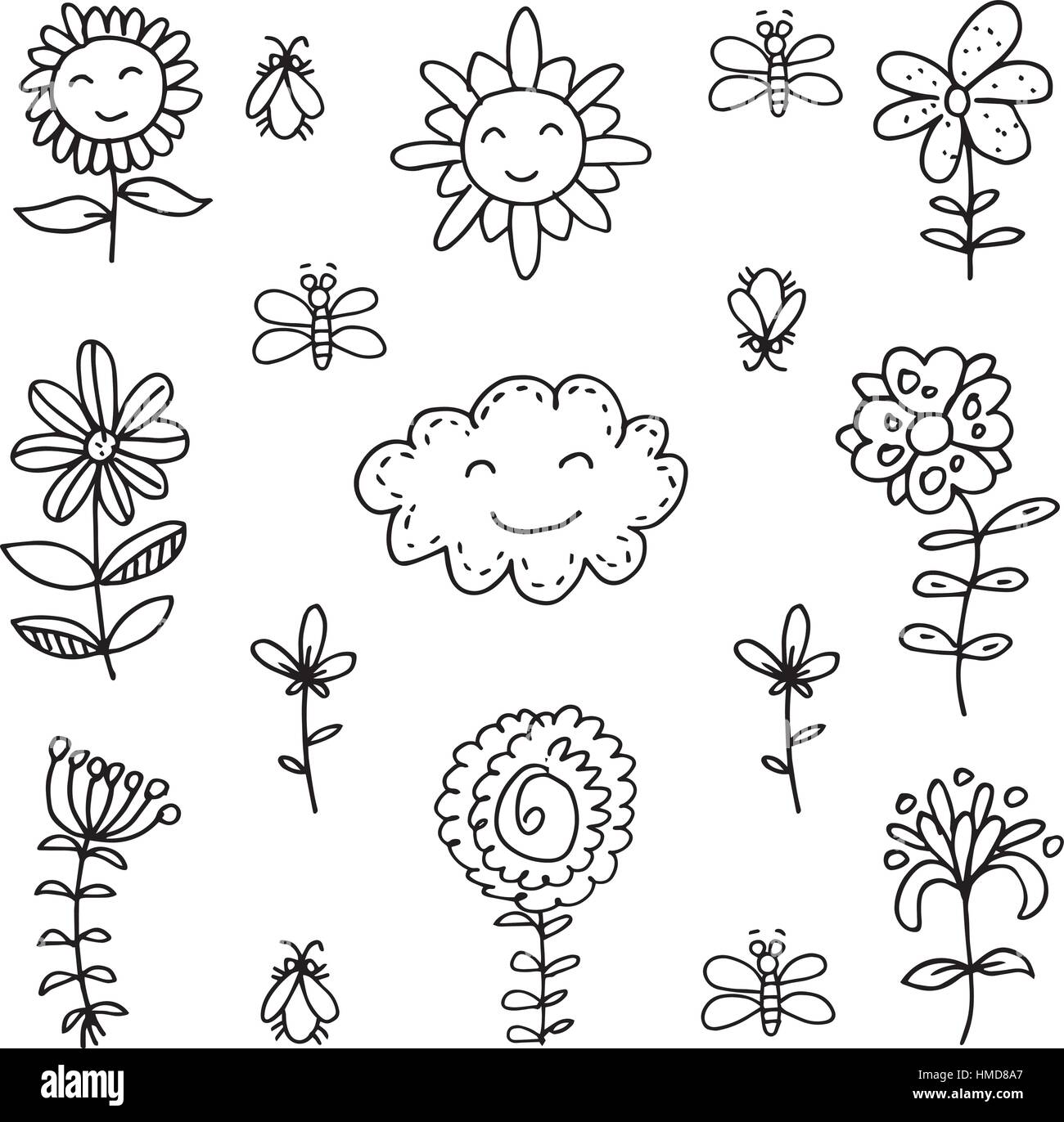 Doodle of spring with hand draw Stock Vector Image & Art - Alamy