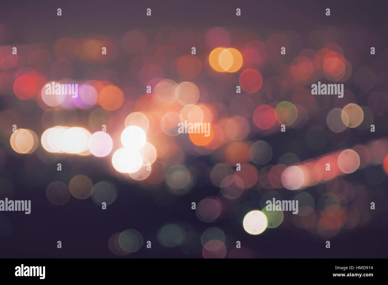 Blurred lights with vintage color effect Stock Photo - Alamy