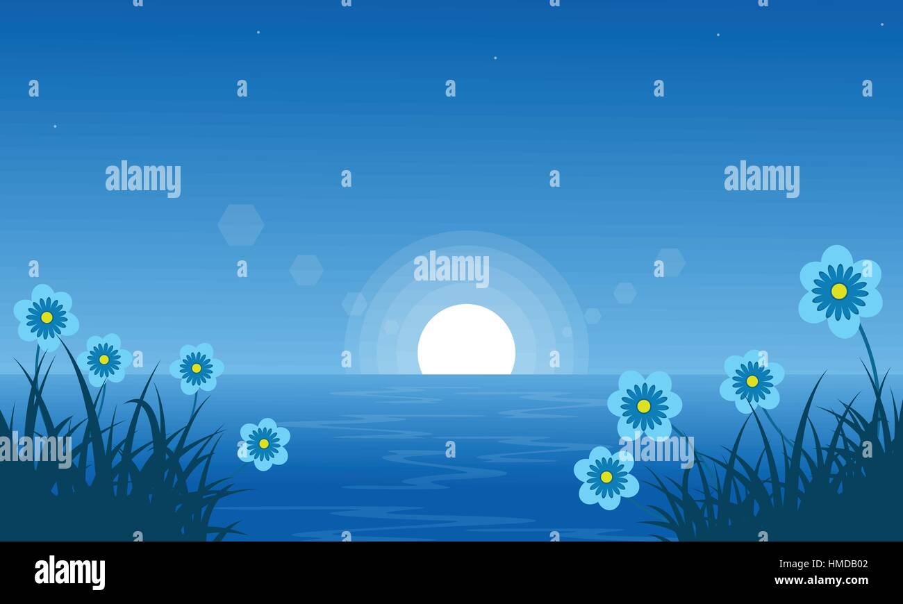 Sun moon lake Stock Vector Images - Alamy