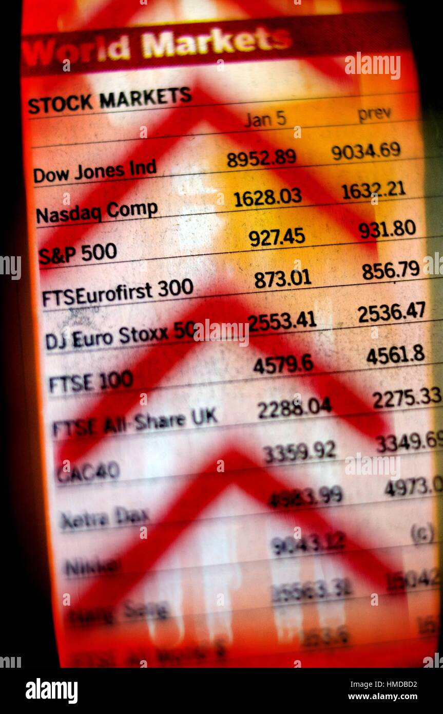 digital mount of an economic newspaper page with arrows in rise ...