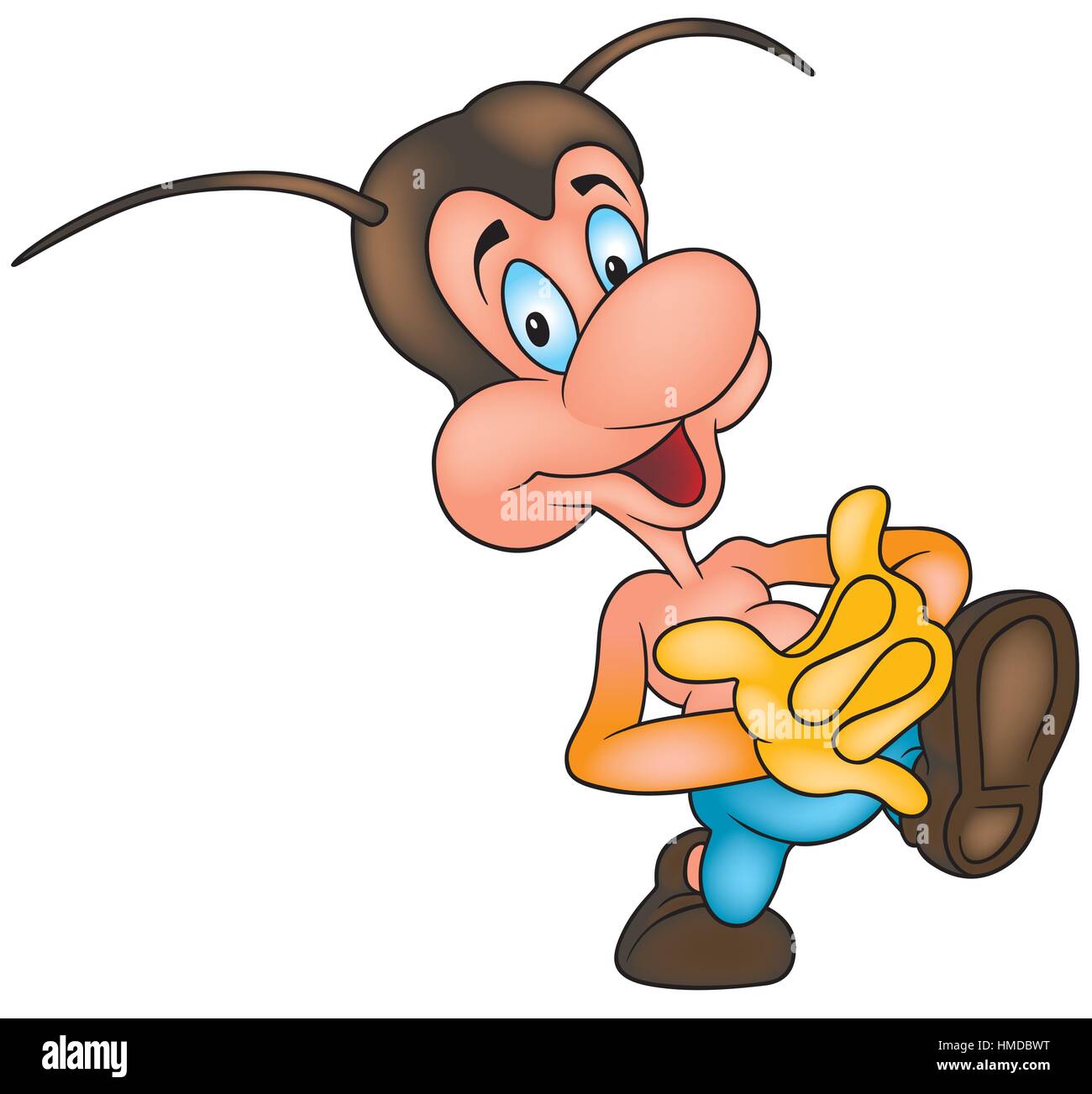 Happy Bug Walking Stock Vector Image & Art - Alamy