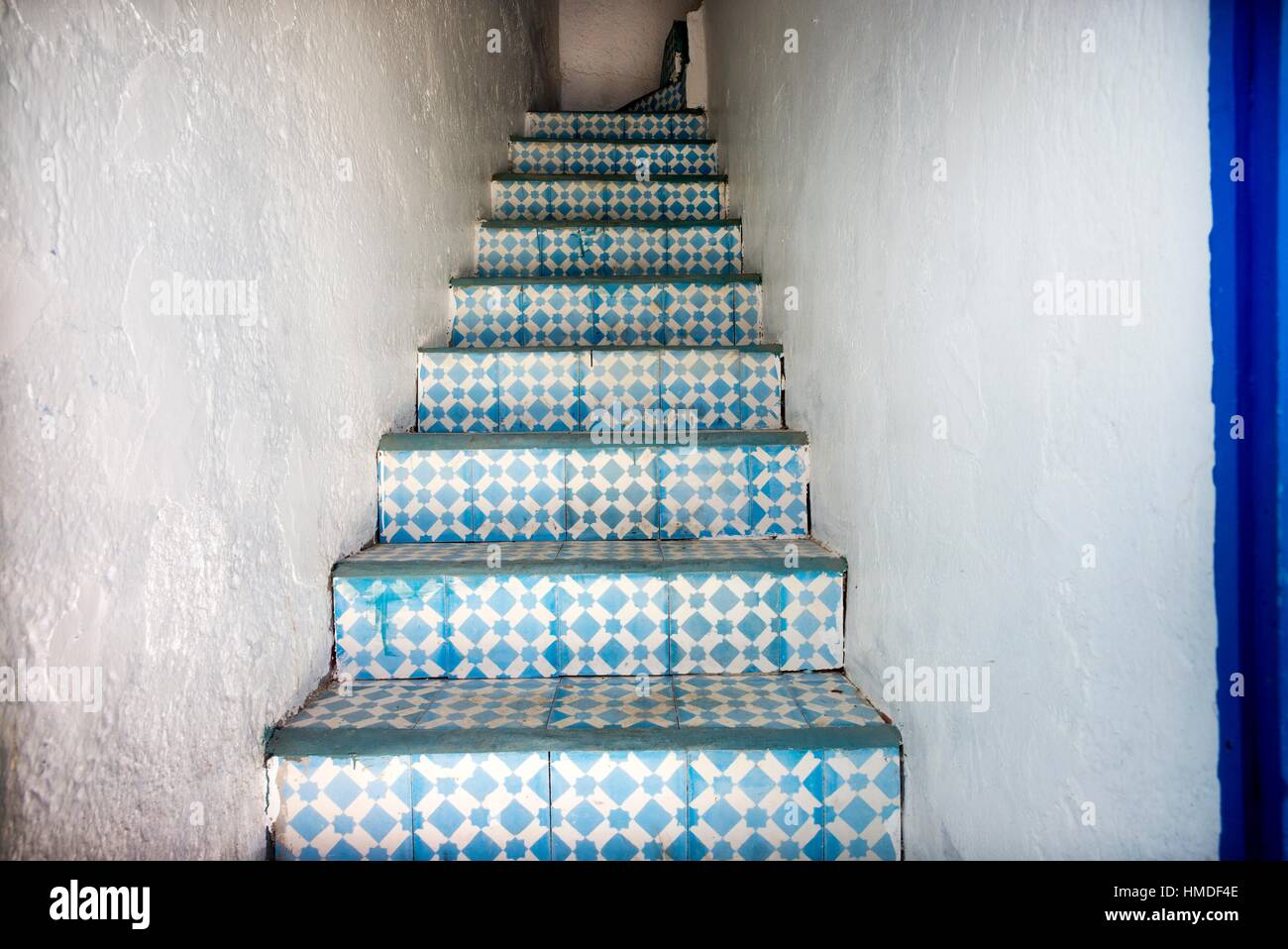 Morocco tiles chaouen hi-res stock photography and images - Alamy