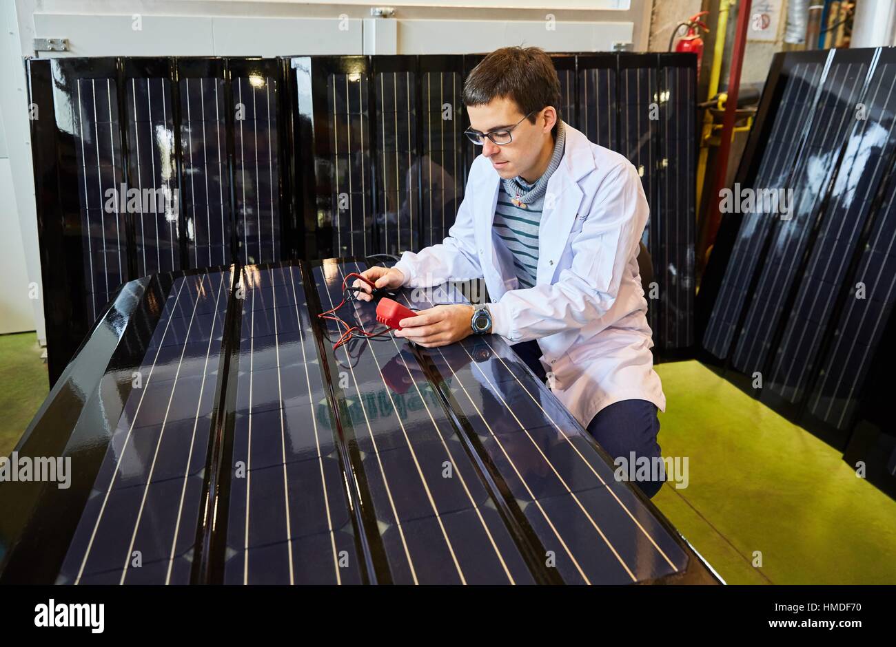 Roof panels with solar cells. Research and development of solar panels ...