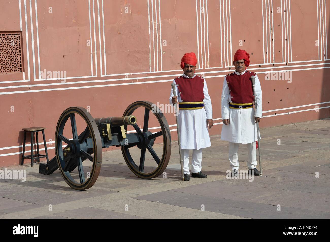 Royal guard, City Palace, Jaipur, Rajasthan, India Stock Photo - Alamy