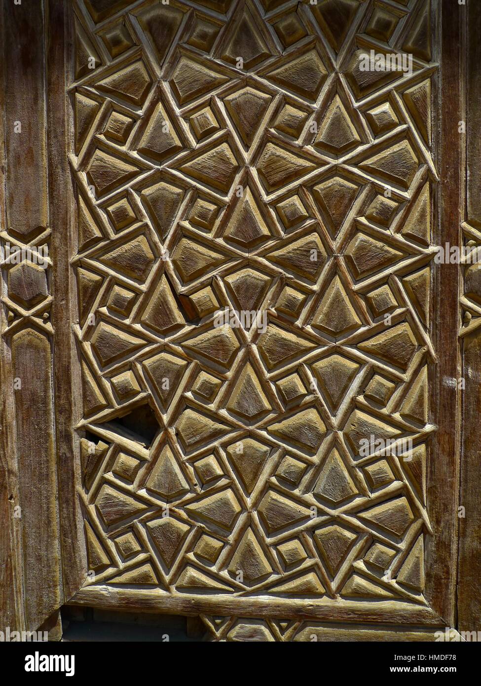Arabic wood door. City of the Dead (Torab Imam Al Shafei). Cairo. Egypt ...