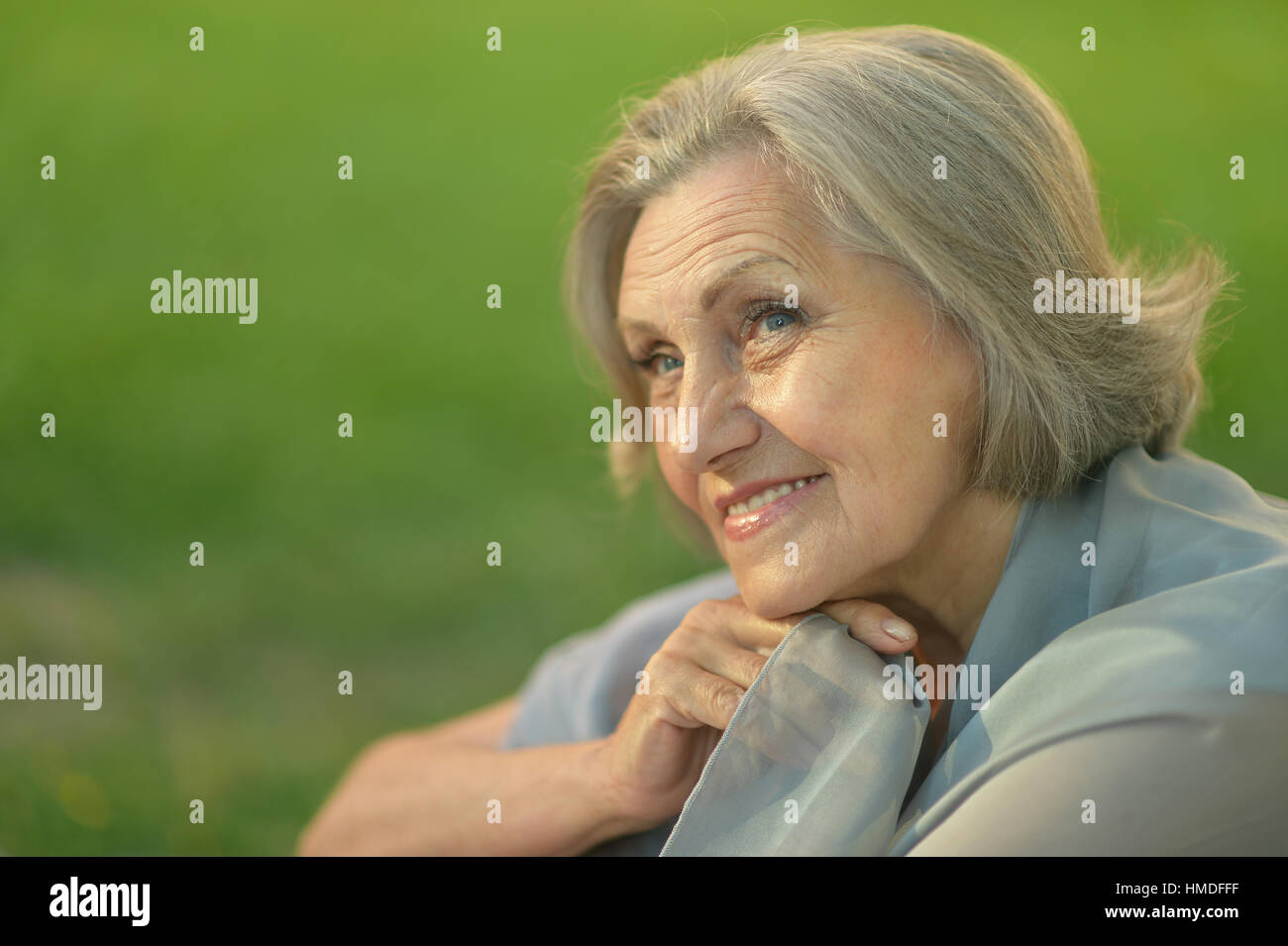 Nice smiling old woman Stock Photo - Alamy