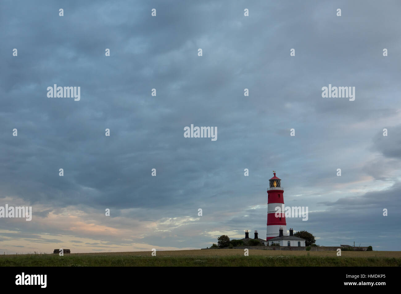 Happisburgh Lighthouse at sunset, Norfolk, UK Stock Photo - Alamy