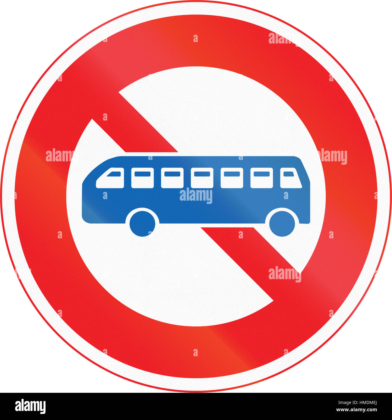 Japanese road sign - No Thoroughfare for buses Stock Photo - Alamy