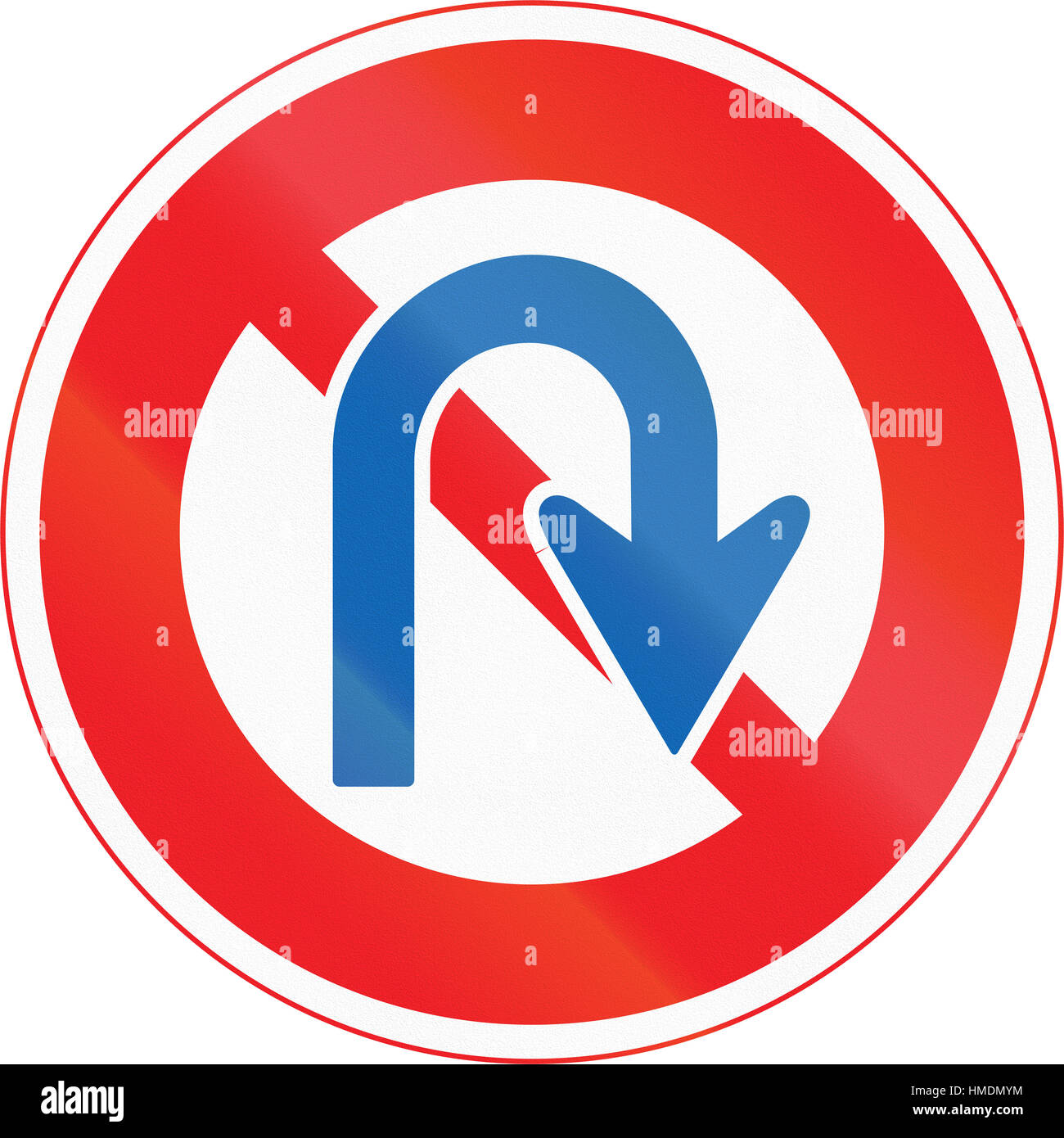 Japanese regulatory road sign - No U-turns Stock Photo - Alamy