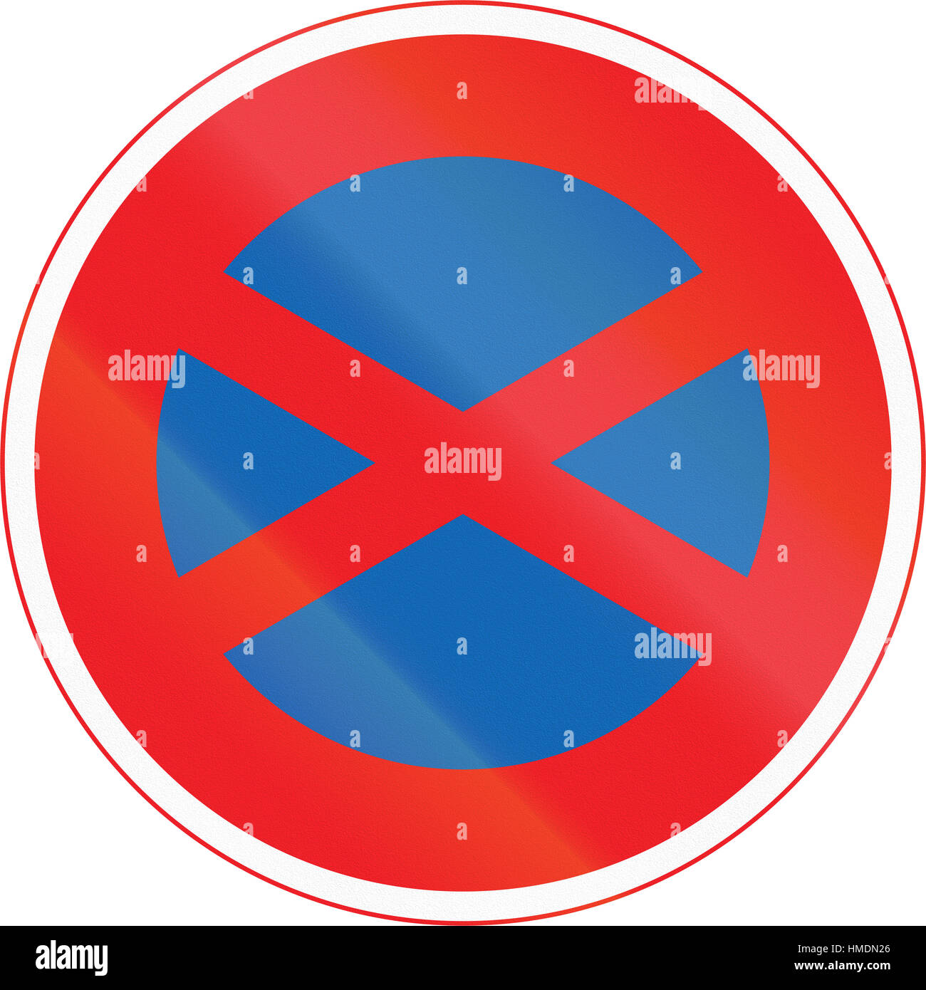 Japanese road sign - No Parking or Stopping Stock Photo - Alamy