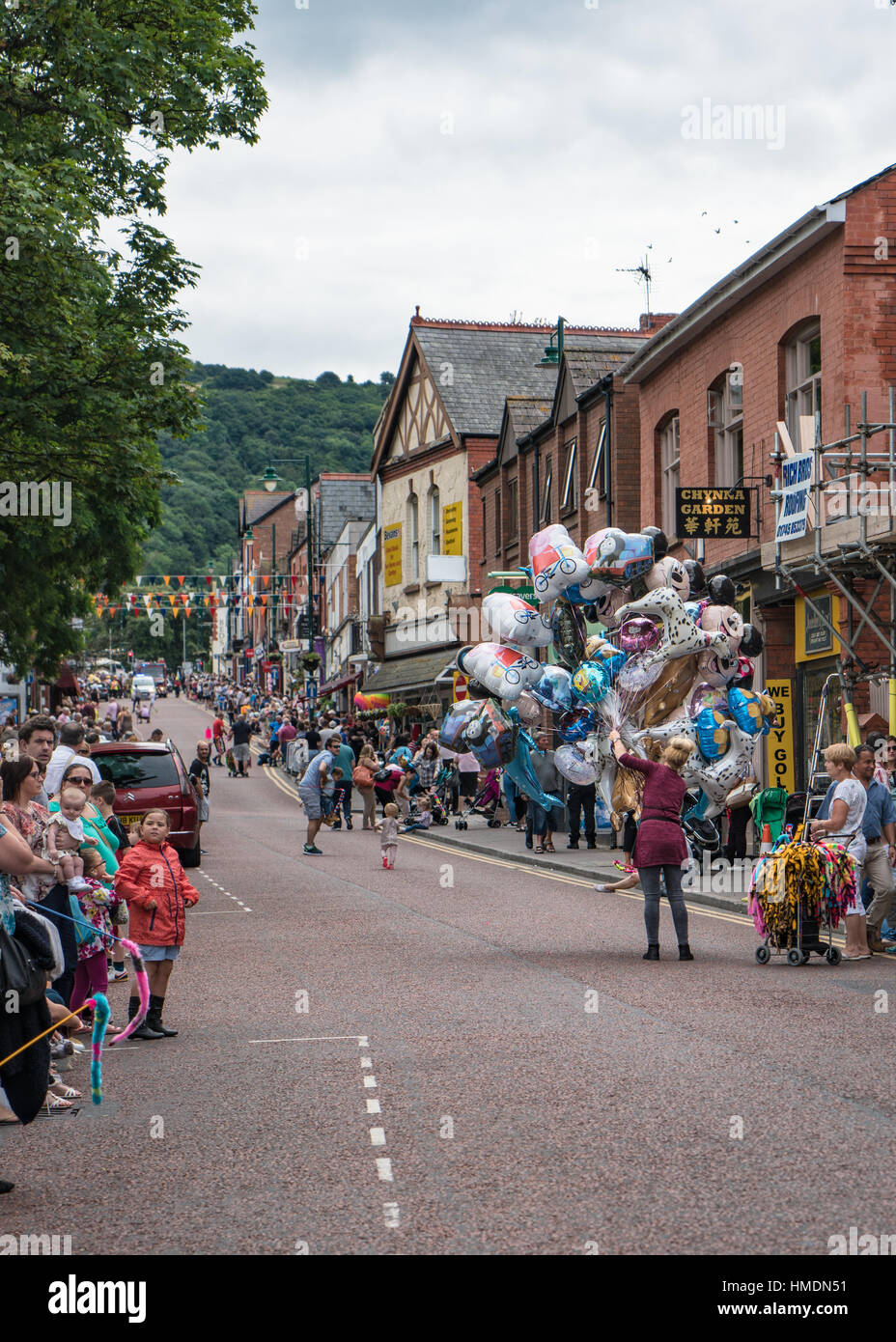 Crowds gather on Prestatyn High Street waiting for the Prestatyn ...