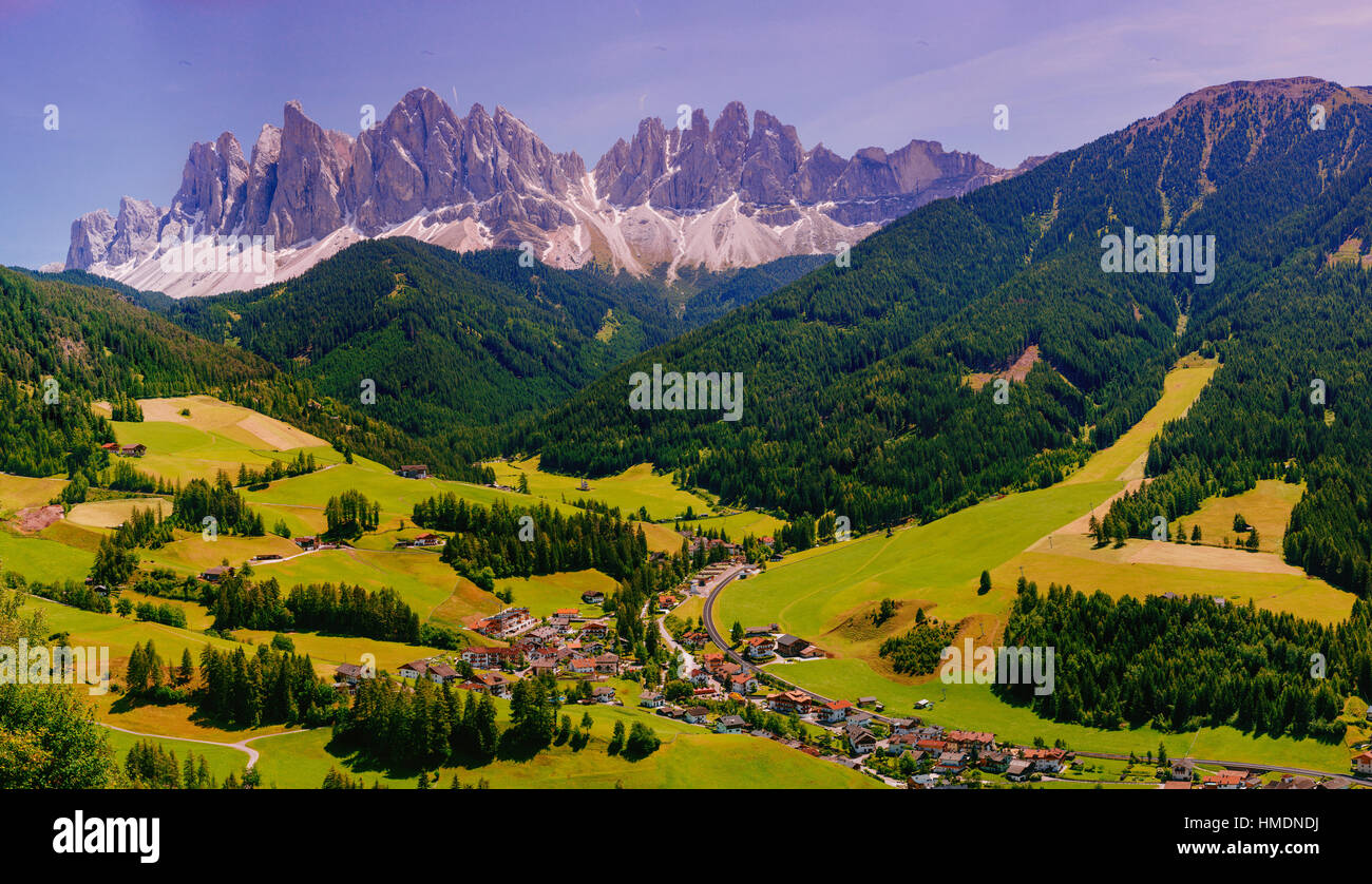 idyllic summer landscape in the Alps Stock Photo - Alamy
