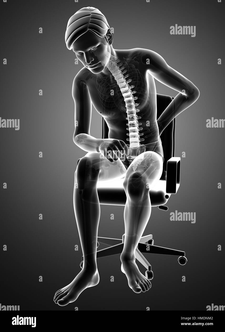 Male human body illustration 3d Black and White Stock Photos & Images ...