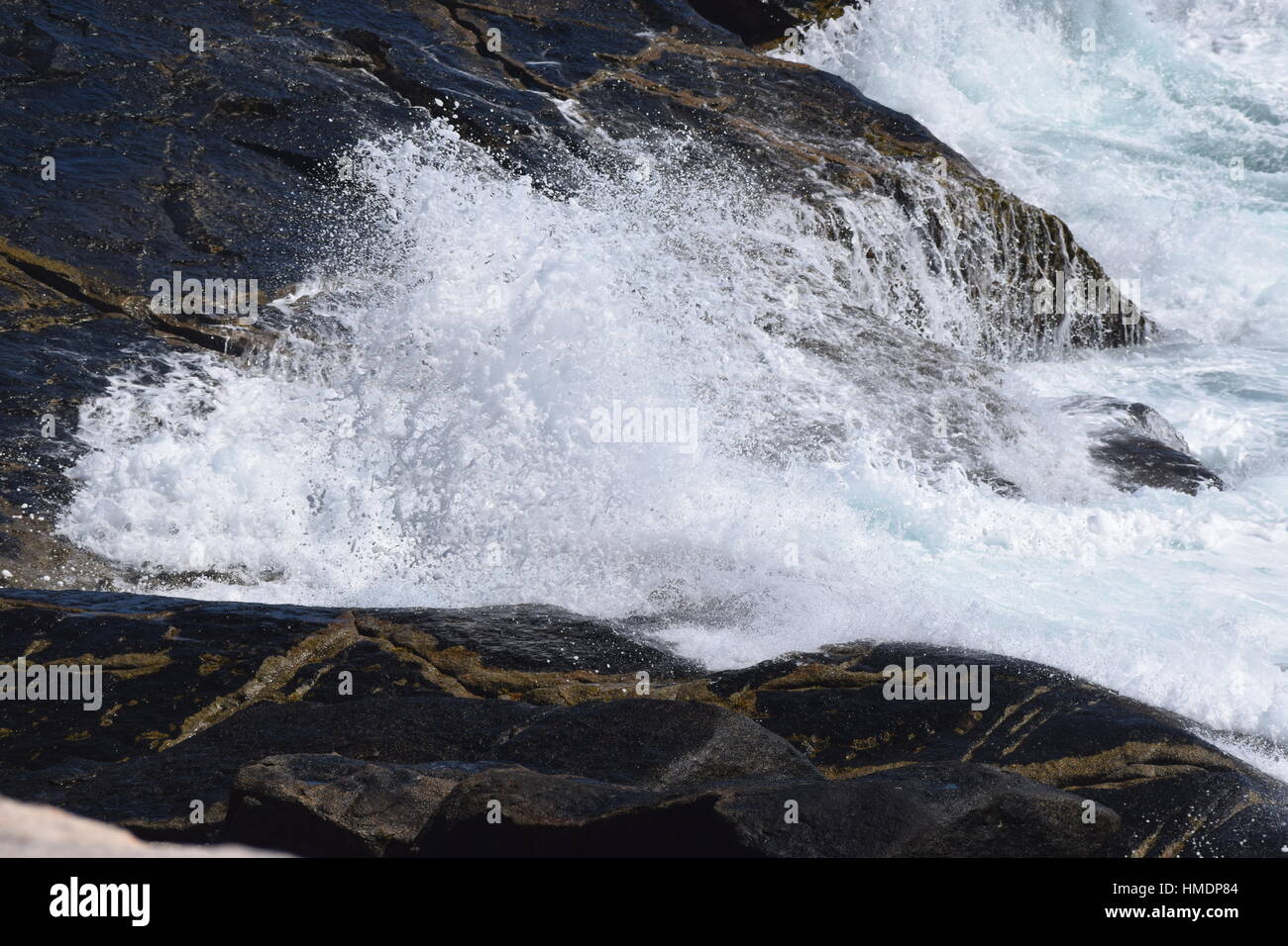 water hitting rocks Stock Photo - Alamy