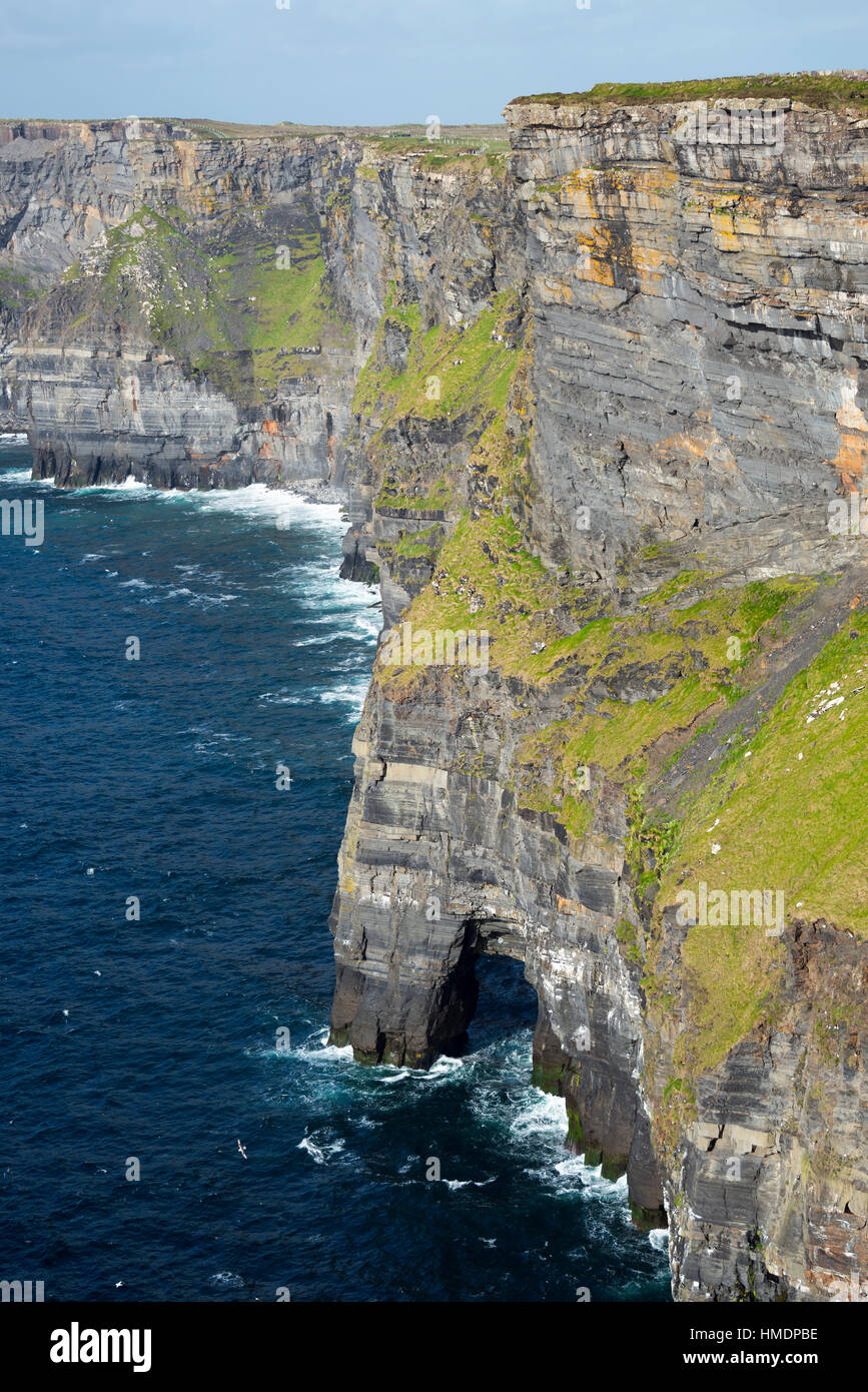 Steep coast, Cliffs of Moher, County Clare, Ireland, United Kingdom ...