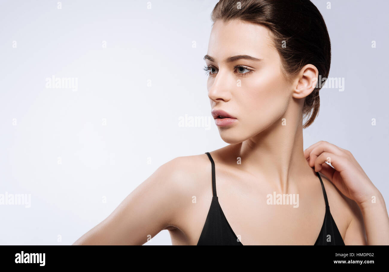 Photo of a majestic woman in profile Stock Photo - Alamy