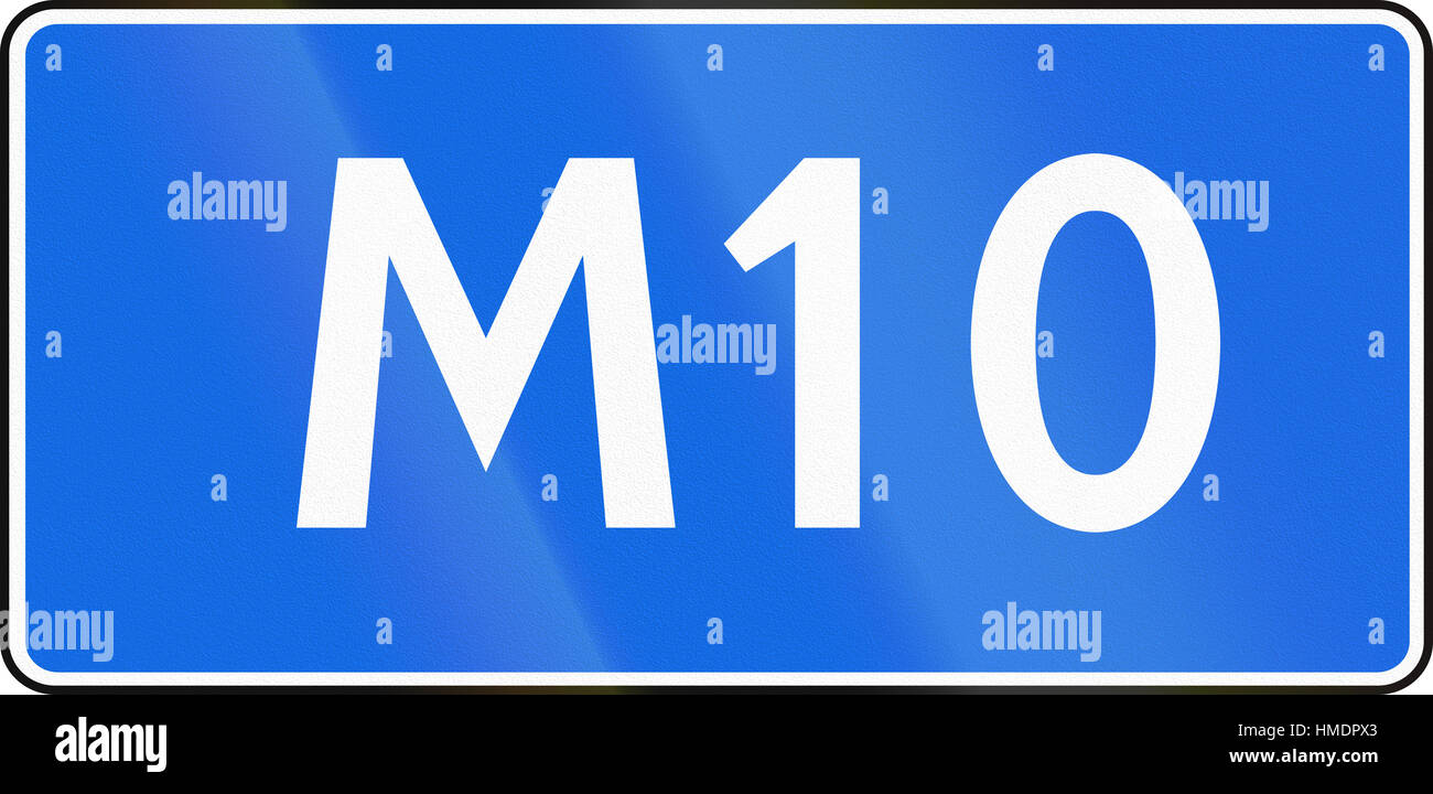 Sign of the Russian highway number M10 Stock Photo - Alamy