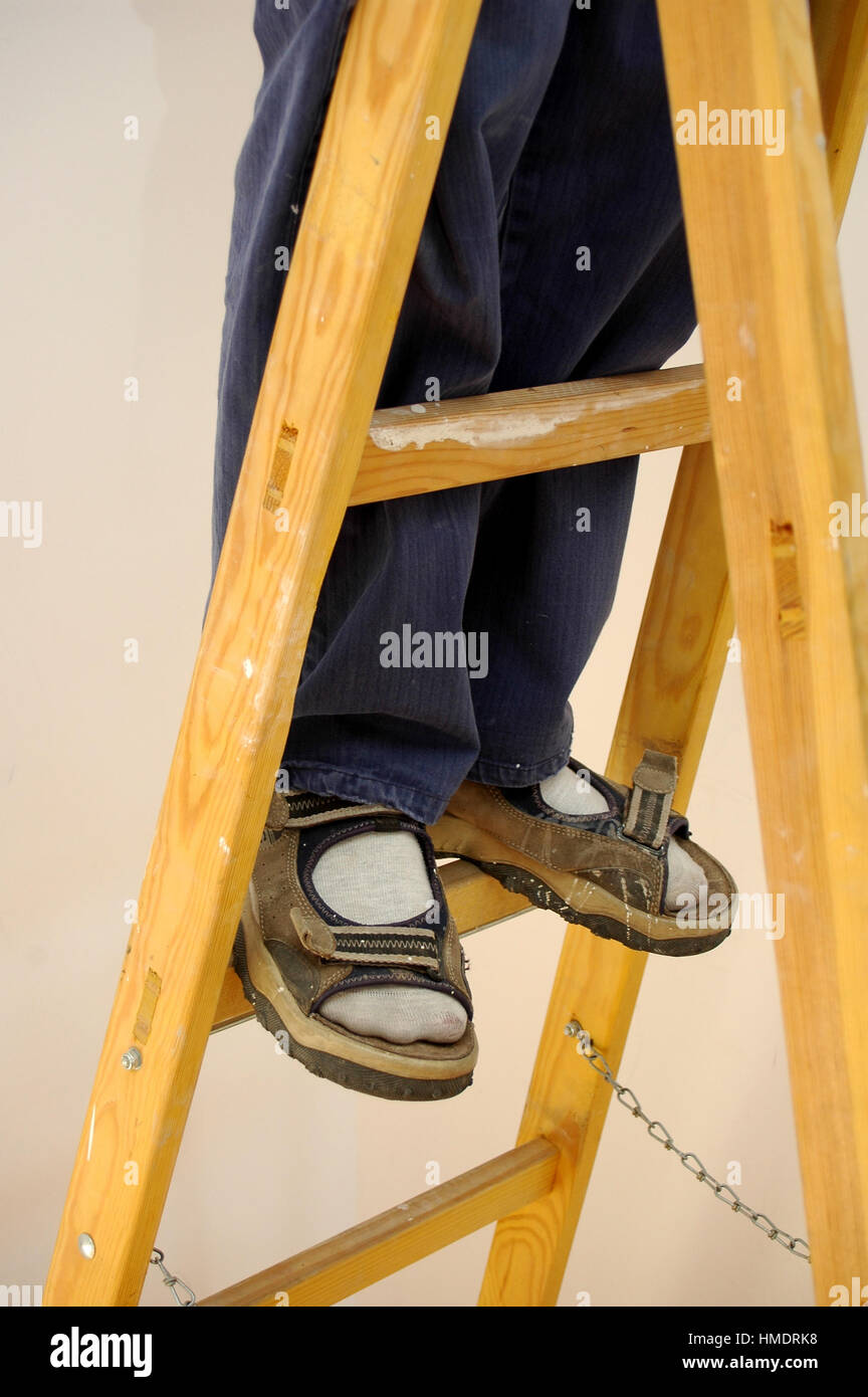 Step ladder accident hi-res stock photography and images - Alamy