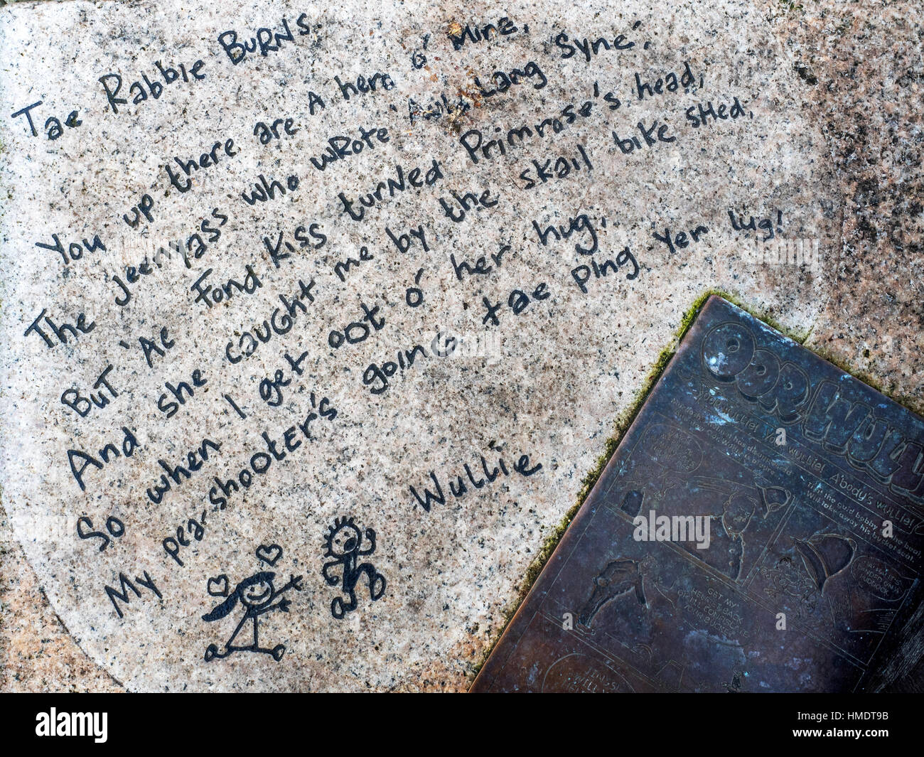 Tae Rabbie Burns Poem at the Statue of DC Thomson Comic Character Oor ...