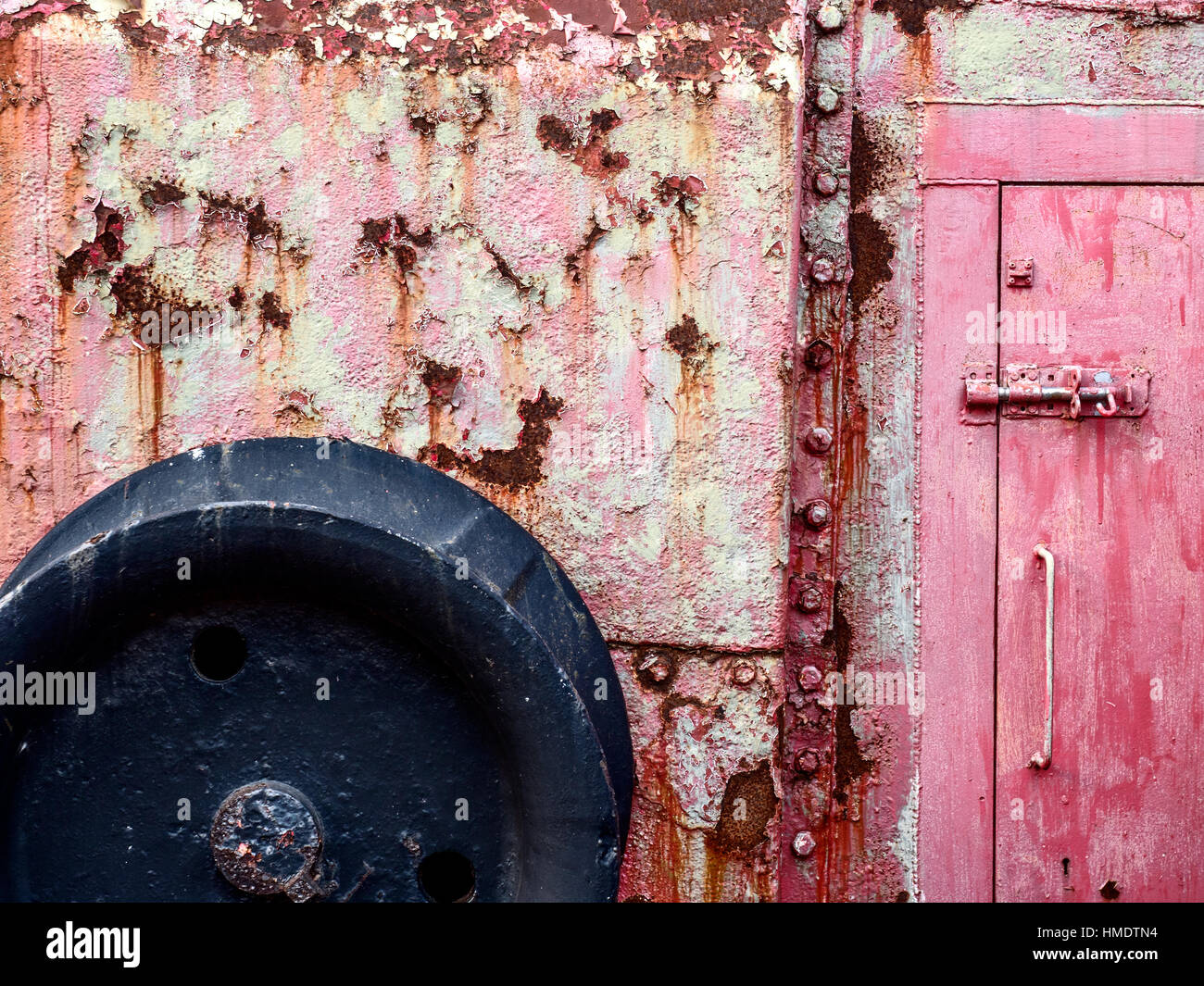Rusty Metal and Peeling Paint Detail at North Carr Lightship City Quay ...