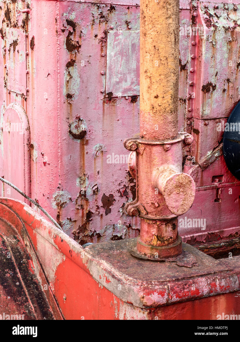 Rusty Metal and Peeling Paint Detail at North Carr Lightship City Quay ...