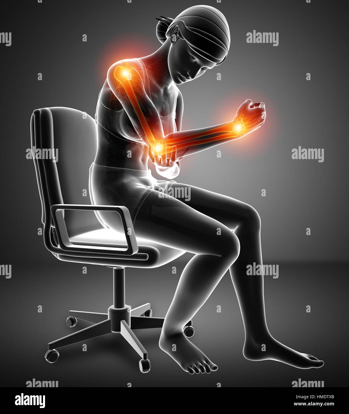human body anatomy with joint pain Stock Photo - Alamy