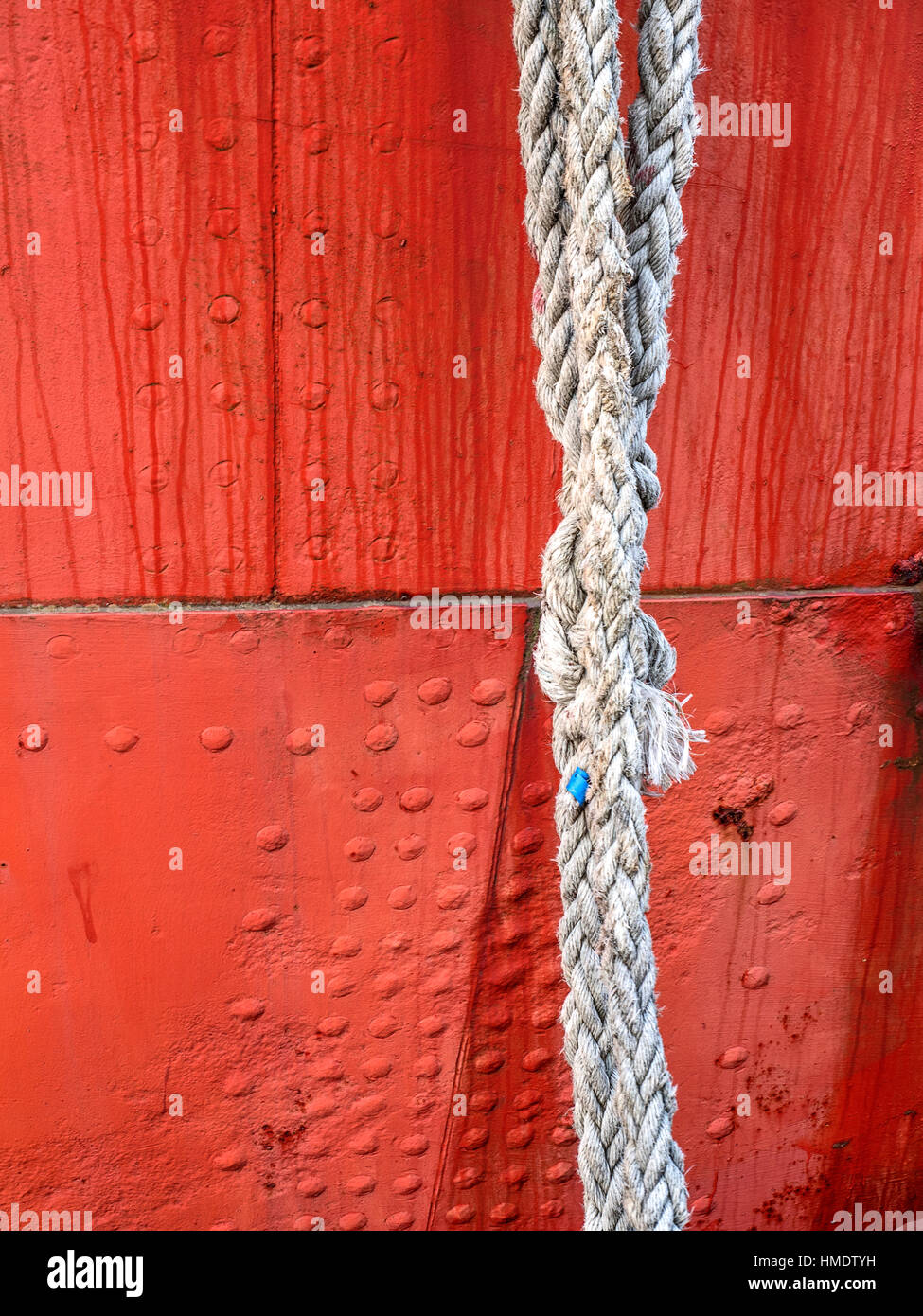 Mooring Rope Detail at North Carr Lightship City Quay Dundee Scotland ...