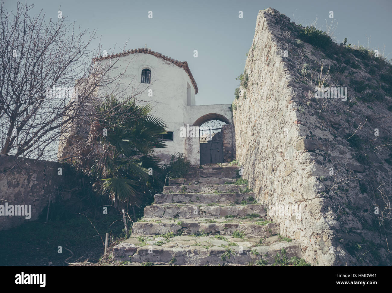 the entrance into the old monastery cell Stock Photo - Alamy