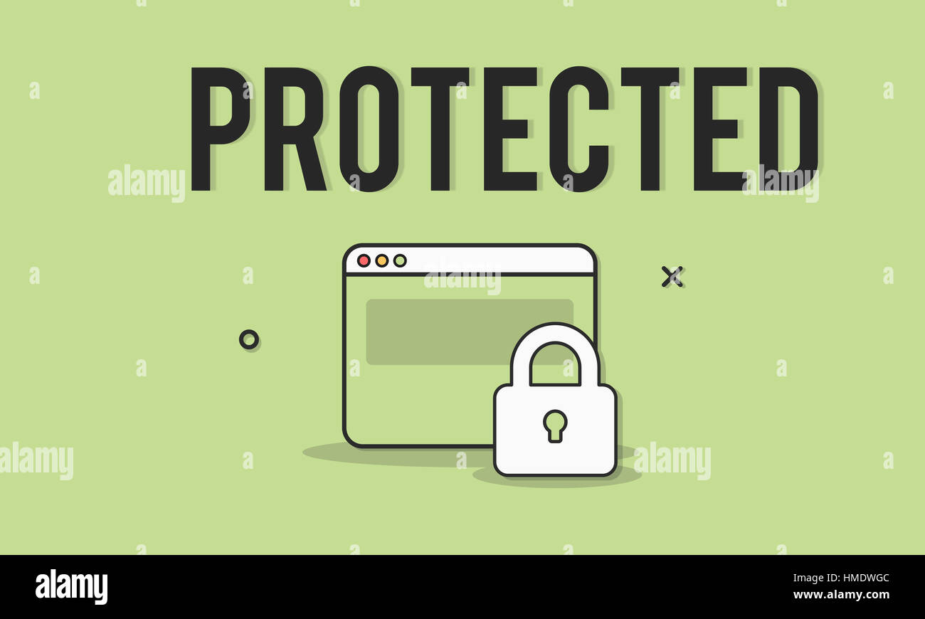 Authorize Protected Verification Privacy Security Concept Stock Photo ...