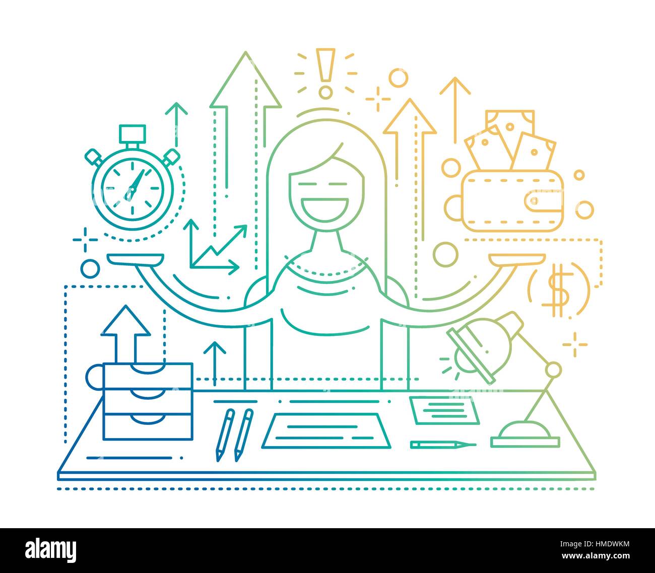 Time money line vector Stock Vector Images - Alamy