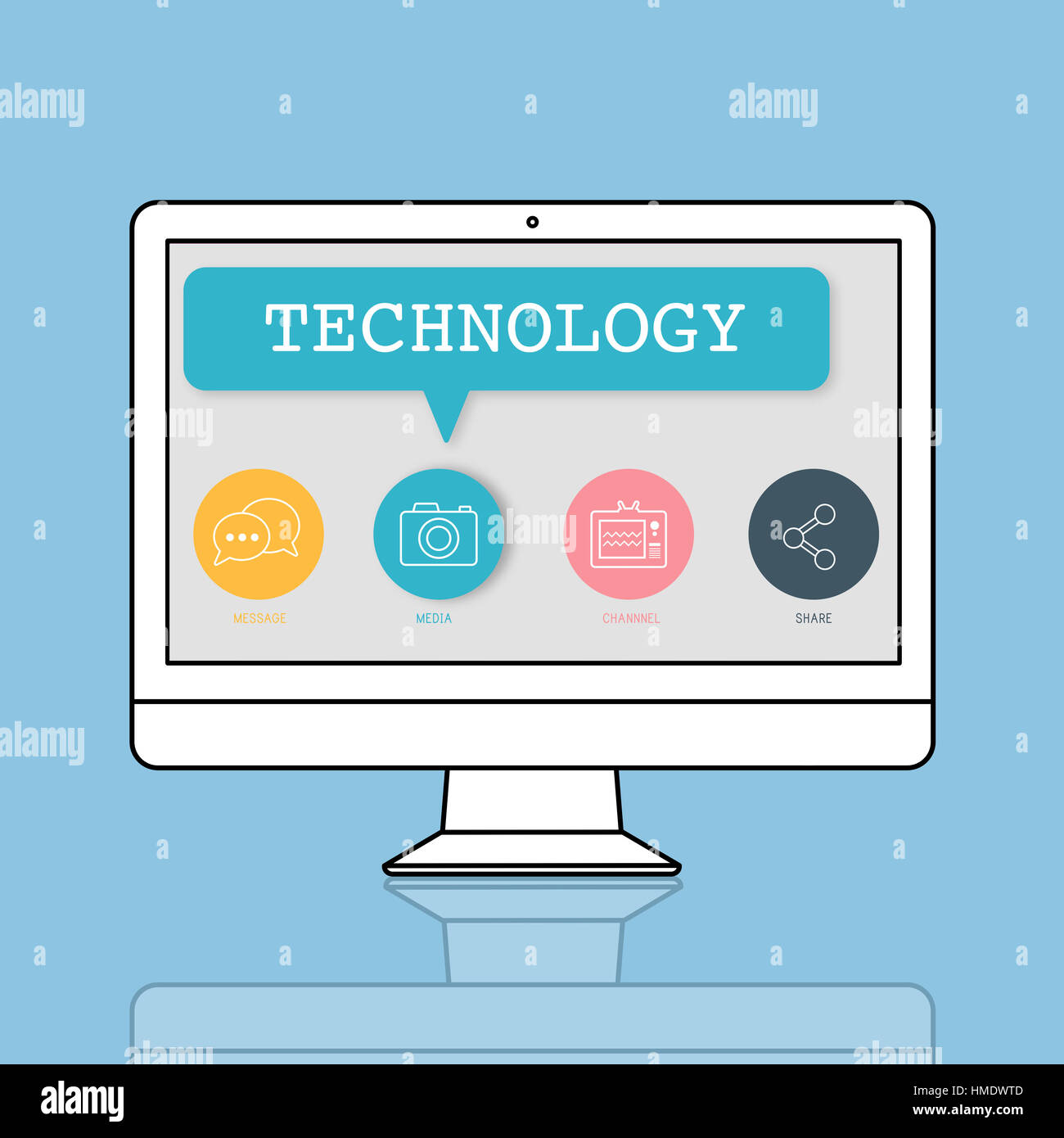 Wifi message social media icons hi-res stock photography and images - Alamy