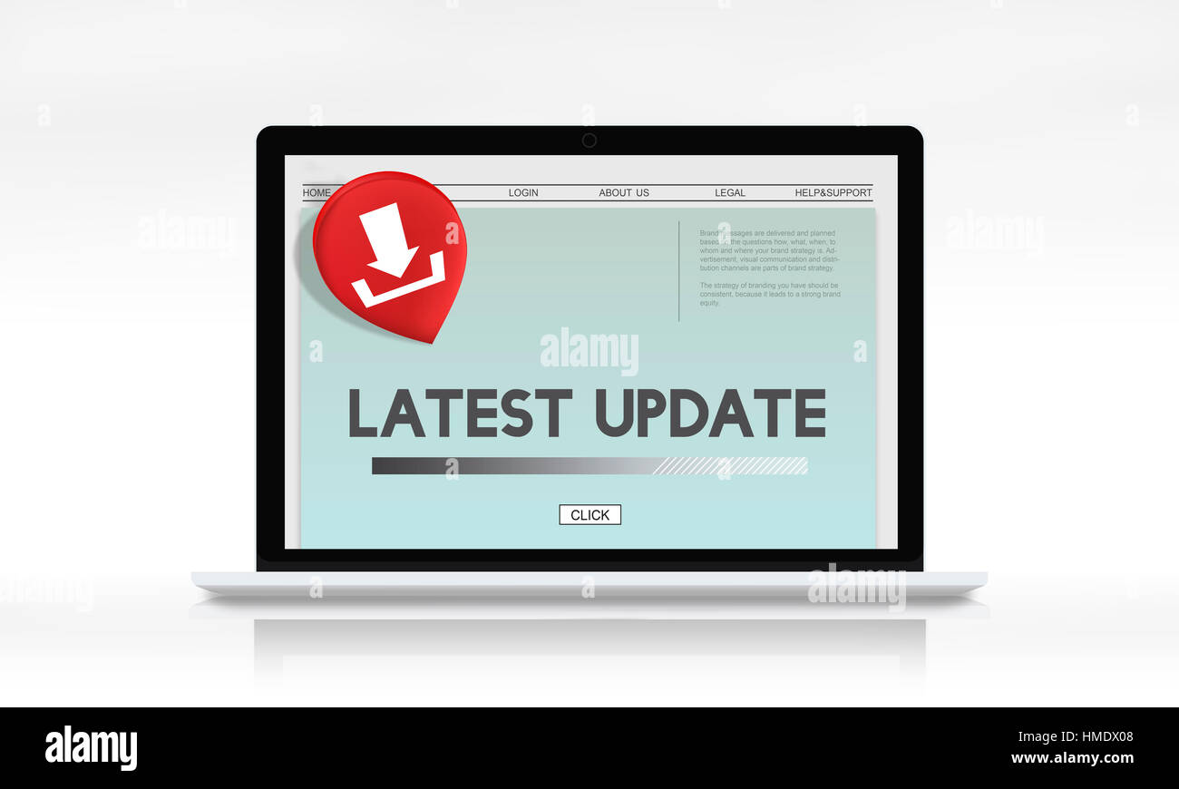 Latest Update Download Application Concept Stock Photo - Alamy