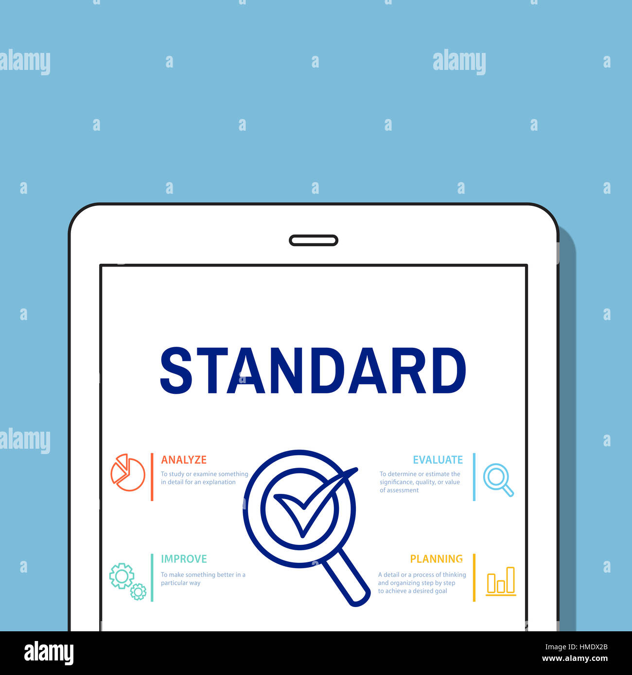 Quality Management Check Icon Concept Stock Photo - Alamy