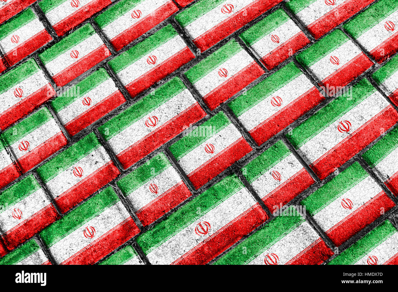 Urban grunge style iran national flag motif pattern Stock Photo - Alamy