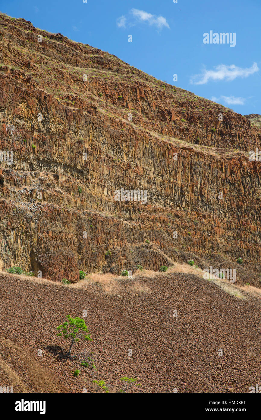 Basalt cliff above John Day Wild and Scenic River, Cottonwood Canyon ...