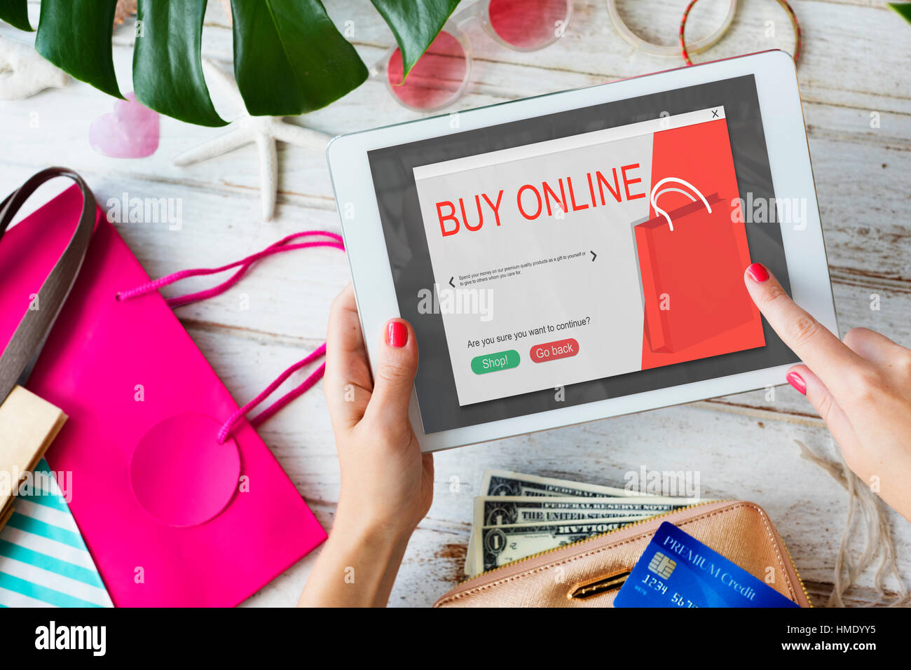 Online Shopping Cart E-Commers Concept Stock Photo - Alamy
