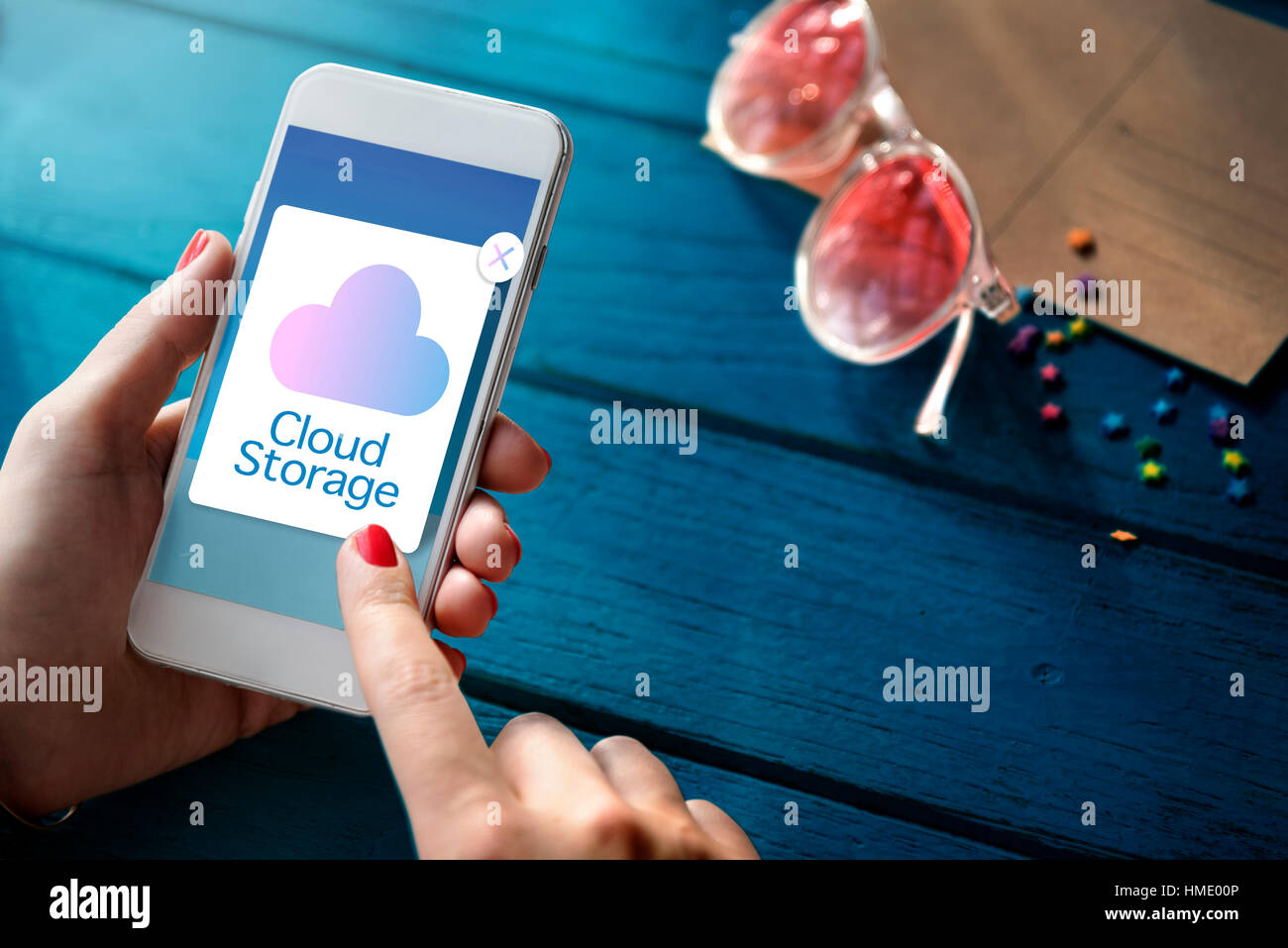 Cloud Computing Storage Icon Concept Stock Photo - Alamy