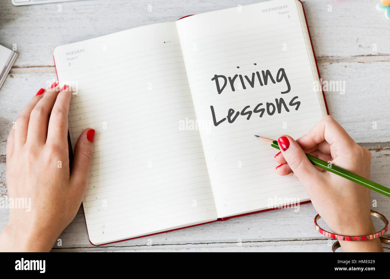 Driving Lessons Driver's License Transportation Concept Stock Photo - Alamy