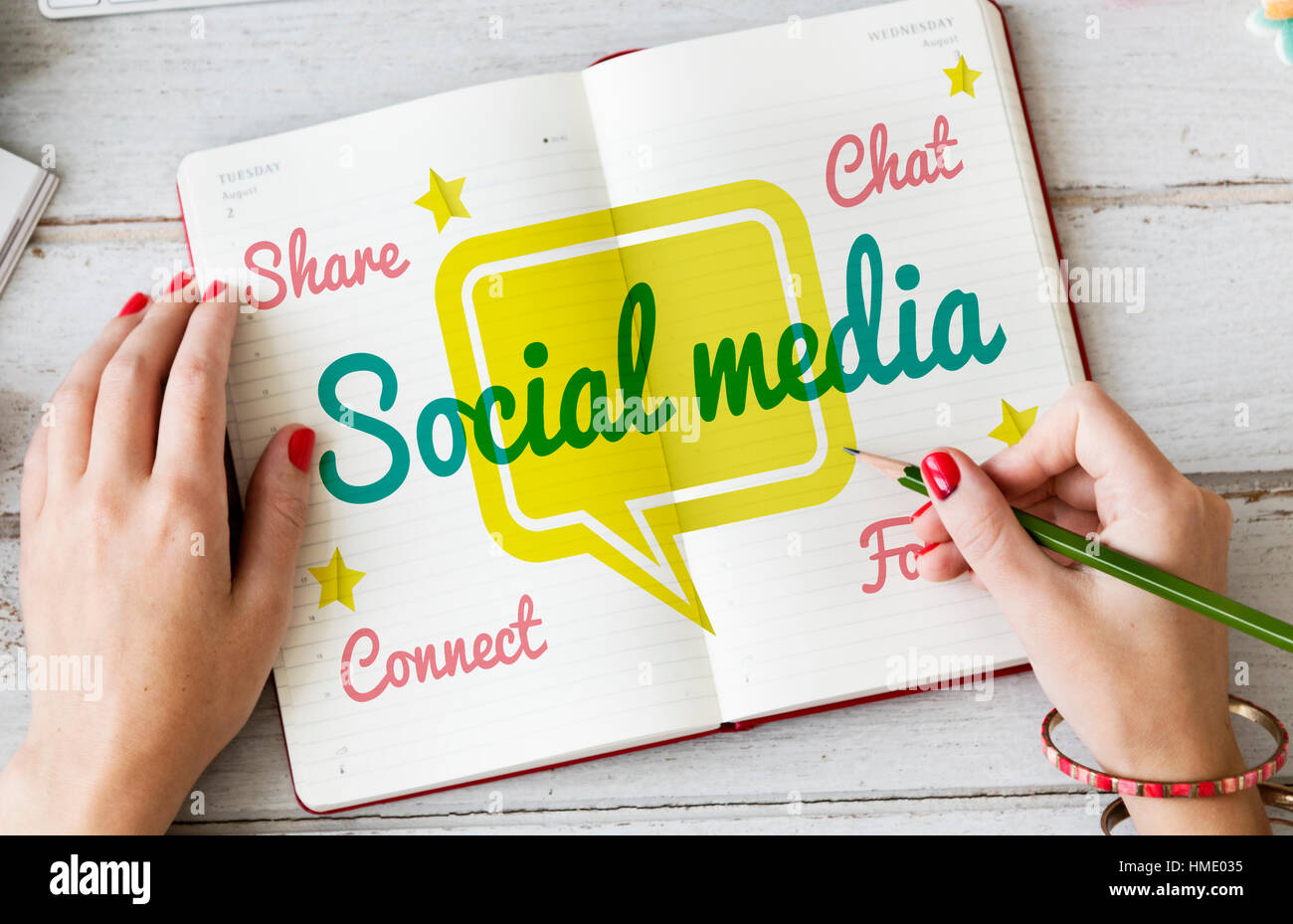 Communication Connection Social Media Concept Stock Photo - Alamy