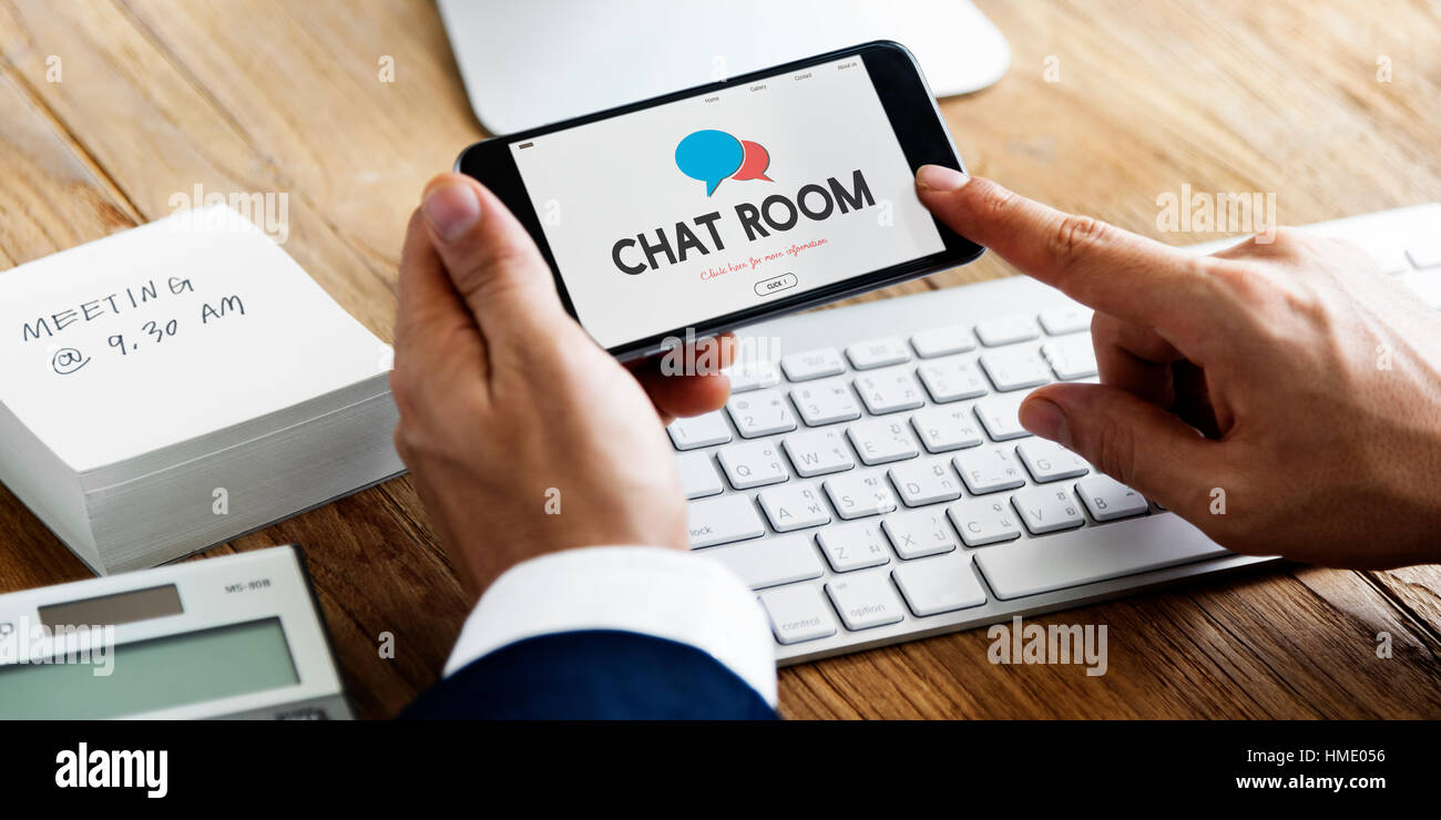 Social Blog Communication Connection Message Concept Stock Photo - Alamy