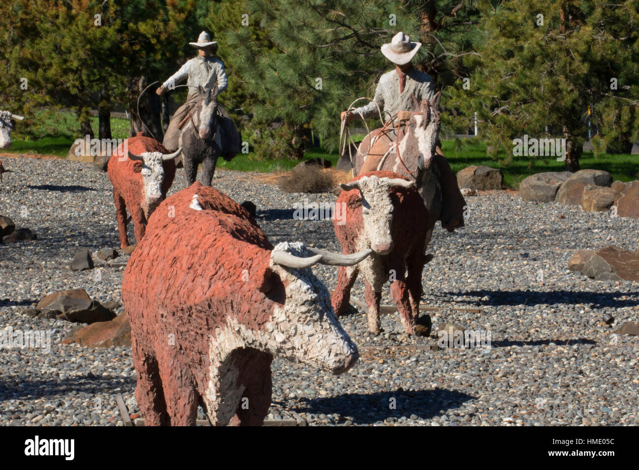 Statue Sculpture Western Cowboy High Resolution Stock Photography and ...
