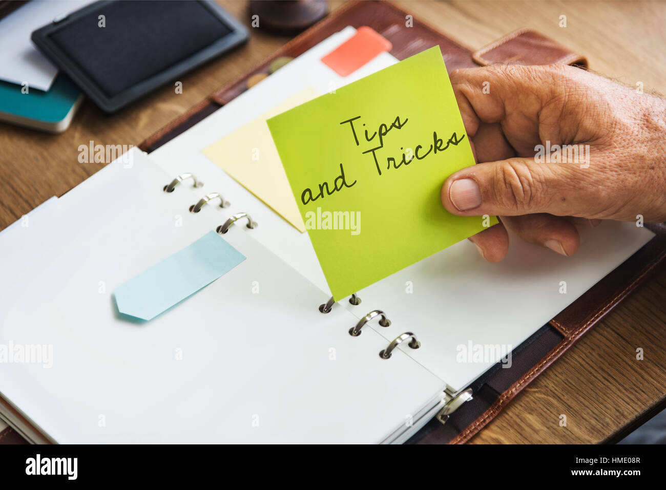 Tips and Tricks Hint Clue Instruction Advice Concept Stock Photo - Alamy