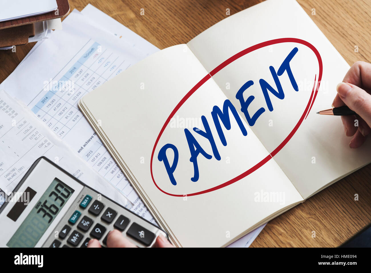 Payment Banking Bookkeeping Budget Finance Concept Stock Photo - Alamy