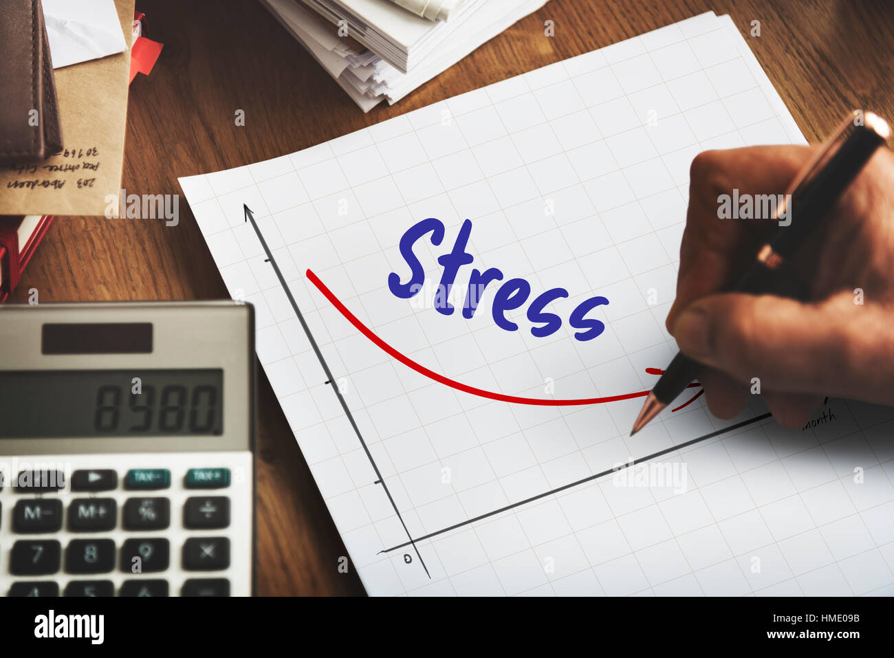 Recession Financial Risk Failure Decrease Concept Stock Photo - Alamy
