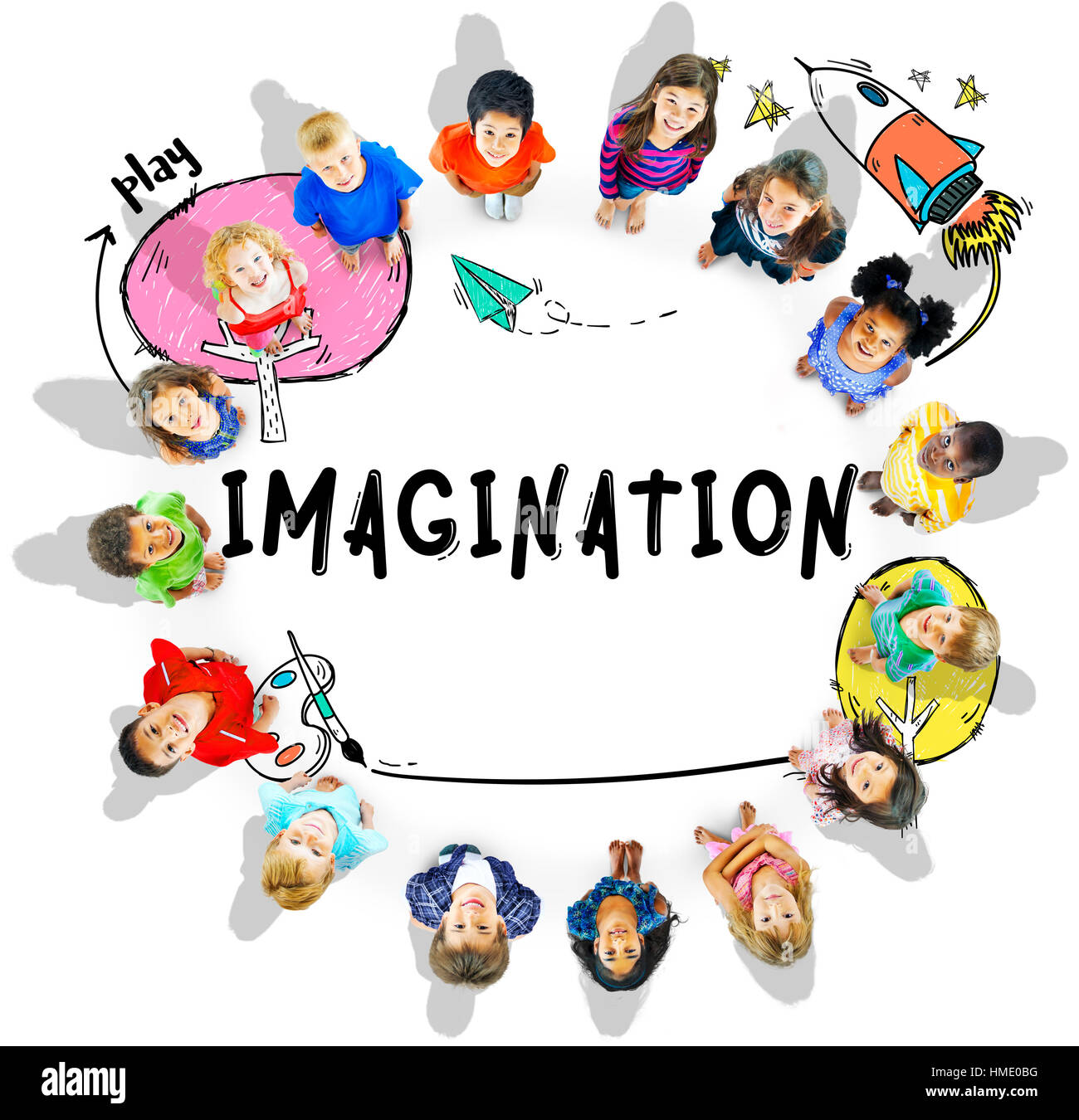 Children Imagination Learning Icon Concept Stock Photo - Alamy