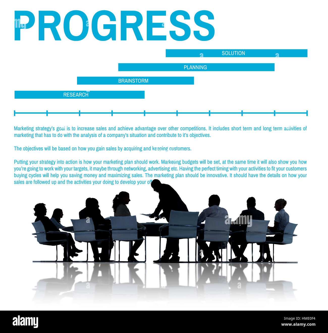 Planning meeting progress Cut Out Stock Images & Pictures - Alamy