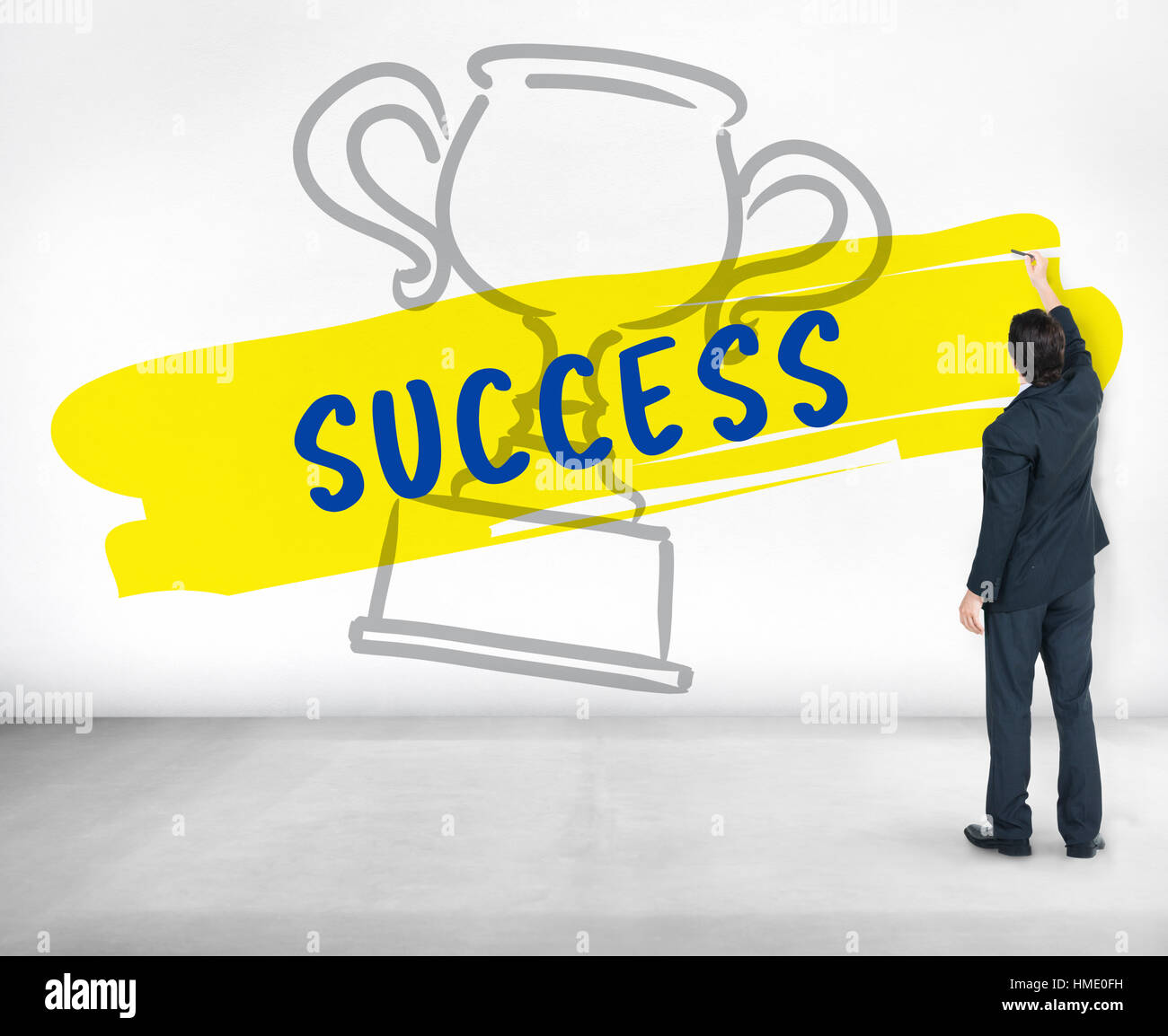 SUccess Award Trophy Graphic Concept Stock Photo - Alamy