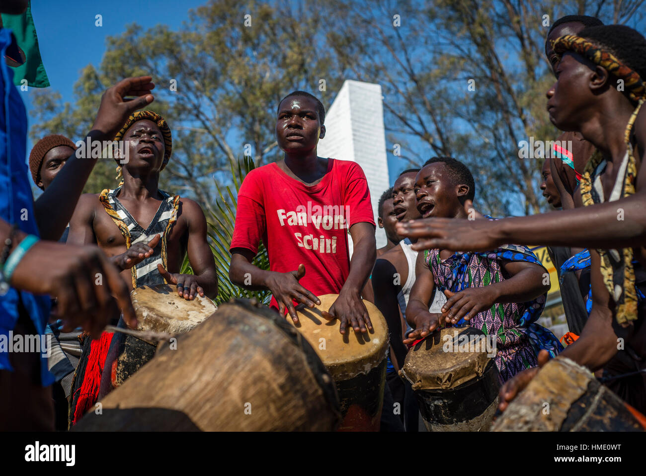Performing of traditional dance at Zambia International Trade Fair in ...